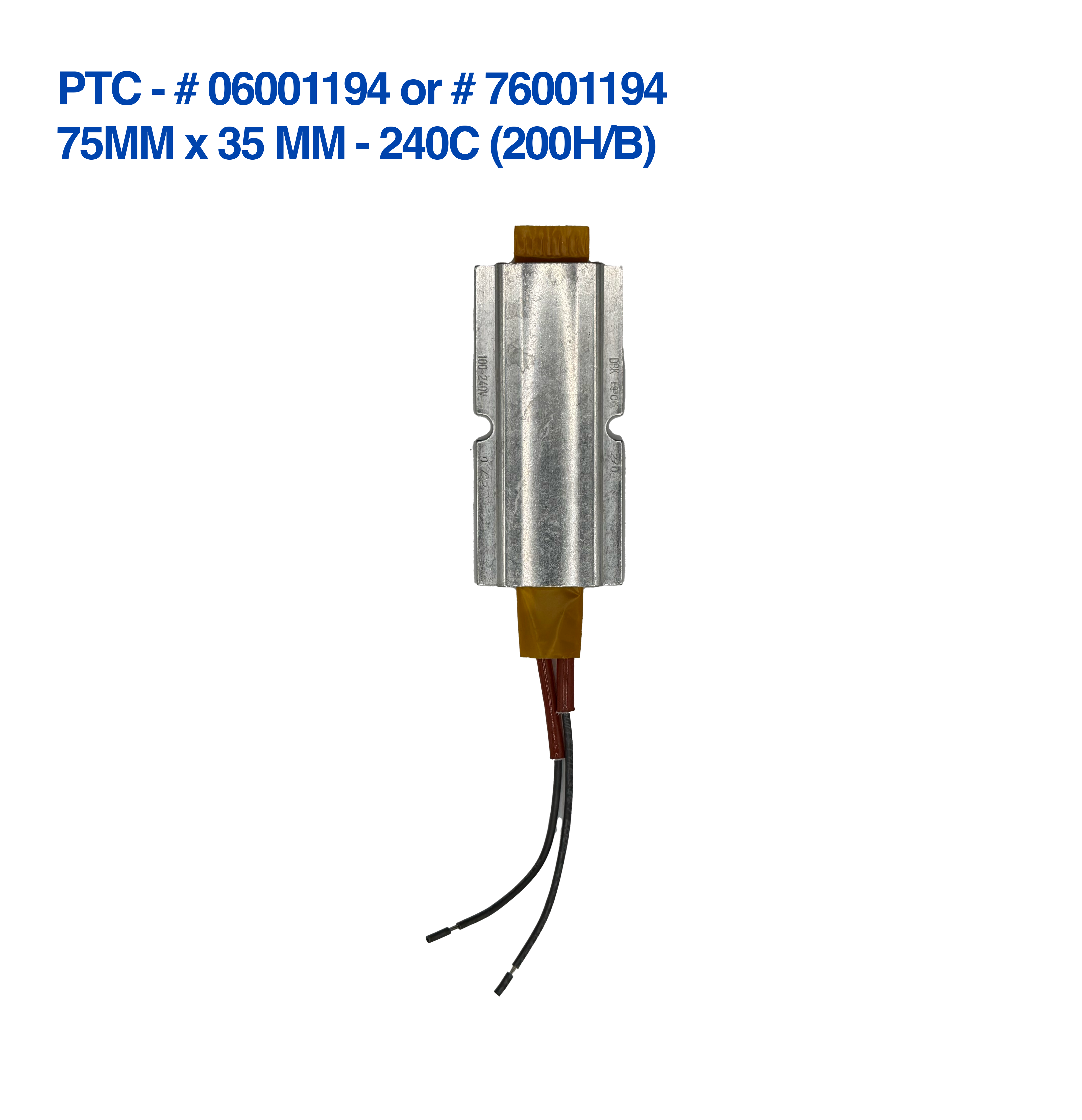 PTC Run Heater for Energylogic Preheater: 76001194 – www ...